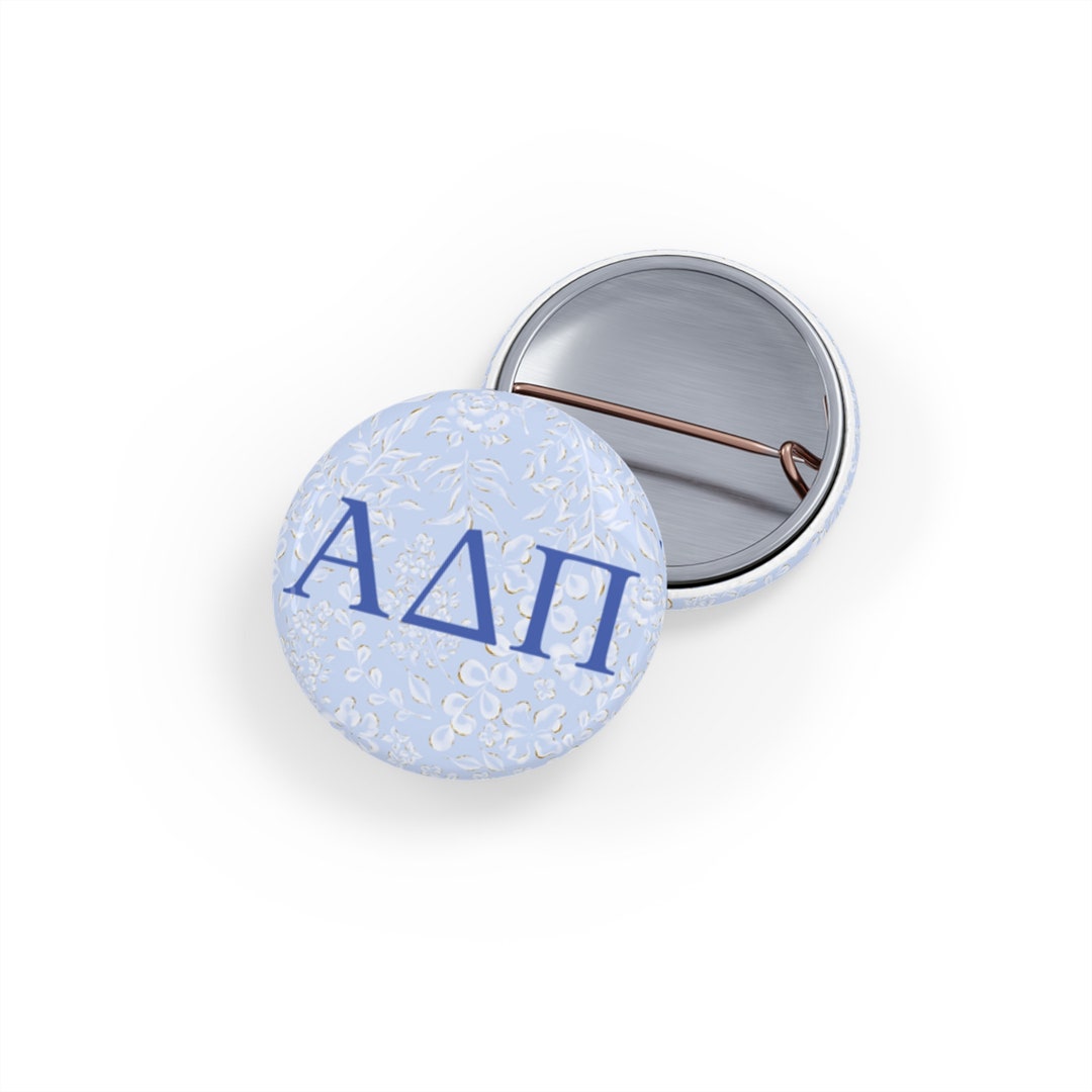 Adpi Round Pins Sorority Pins Custom Alpha Delta Pi Personalized ...