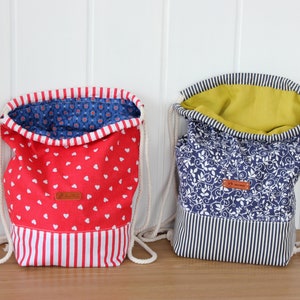 Drawstring Backpack Sewing Pattern, Easy Sewing Project Bag , Ruksack ...