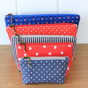 Cosmetic Bag Sewing Pattern, 5 Sizes, PDF Sew Tutorial Zipper Pouch ...