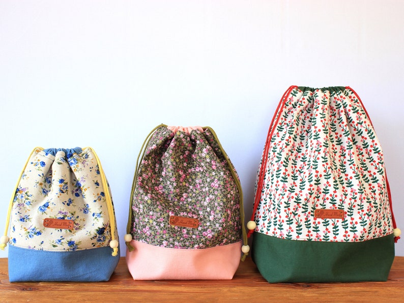 Drawstring Bag Sewing Pattern, Easy Sewing Project, Craft Bag PDF ...