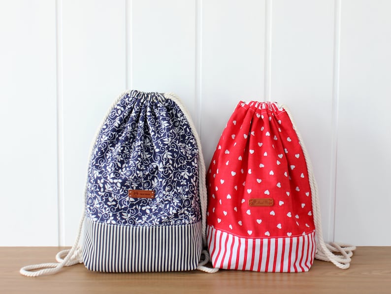 Drawstring Backpack Sewing Pattern, Easy Sewing Project, Download PDF ...