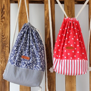 Drawstring Backpack Sewing Pattern, Easy Sewing Project Bag , Ruksack ...