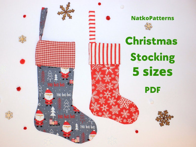 Christmas Stocking PDF Sewing Pattern Traditional Christmas - Etsy