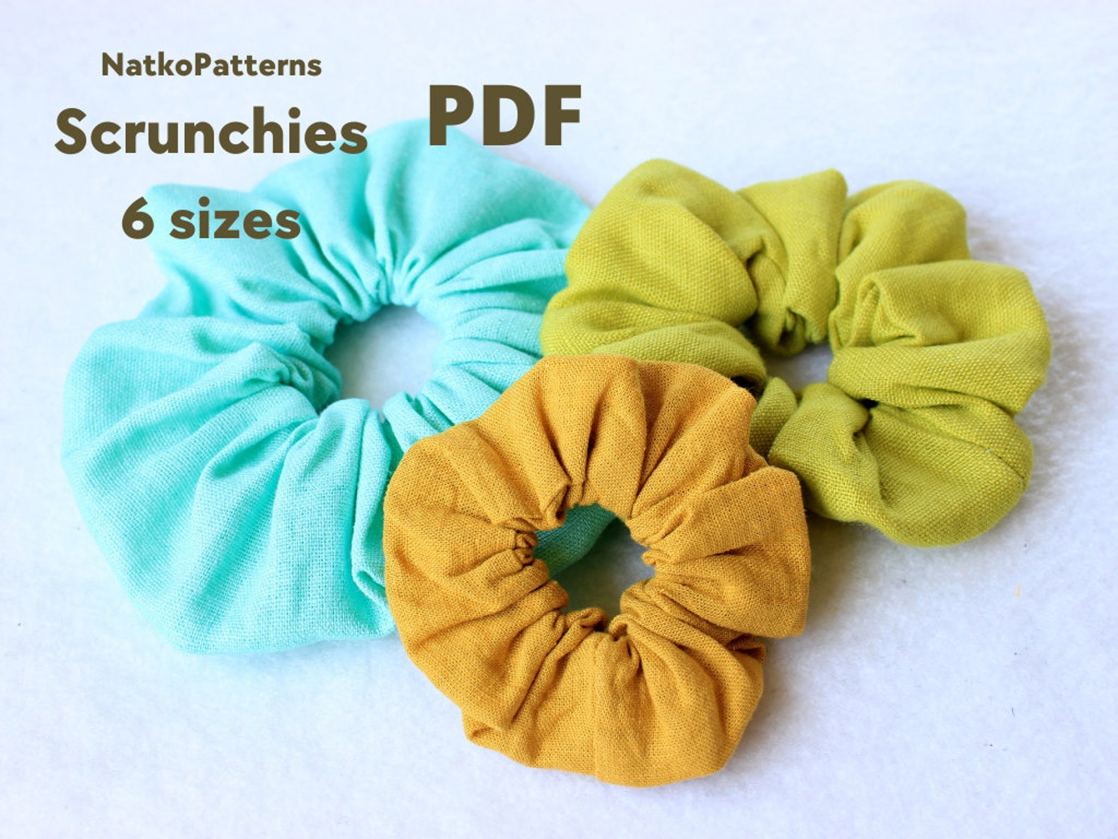 Scrunchies 6 Sizes PDF Sewing Pattern How to Make Scrunchie - Etsy