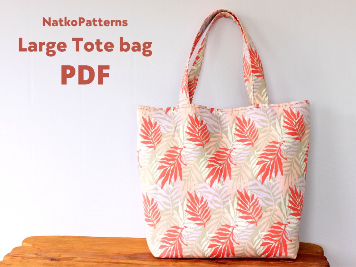 Large Tote Bag Pattern Lined Market Bag Tutorial Eco Bag - Etsy