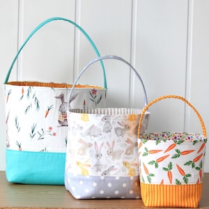 Easter Basket PDF Pattern – Reversible Basket in 3 Sizes, DIY Easter Bag, Beginner Sewing ...