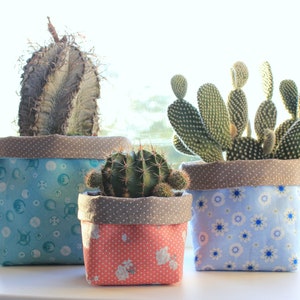 Reversible Fabric Basket PDF Sewing Pattern, DIY Fabric Storage 5 Sizes ...