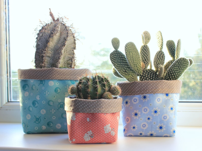 Reversible Fabric Basket PDF Sewing Pattern DIY Fabric - Etsy