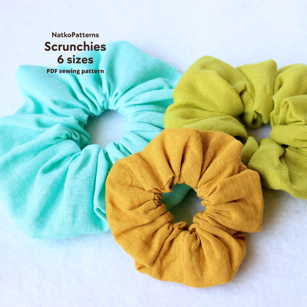 Scrunchies 6 Sizes PDF Sewing Pattern, How to Make Scrunchie ...