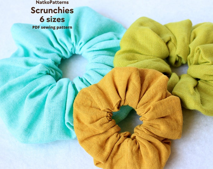 How to Sew a Scrunchie PDF Pattern | PDF DIY Scrunchie ...