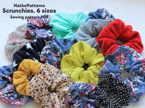 Scrunchies 6 Sizes PDF Sewing Pattern How to Make Scrunchie | Etsy UK