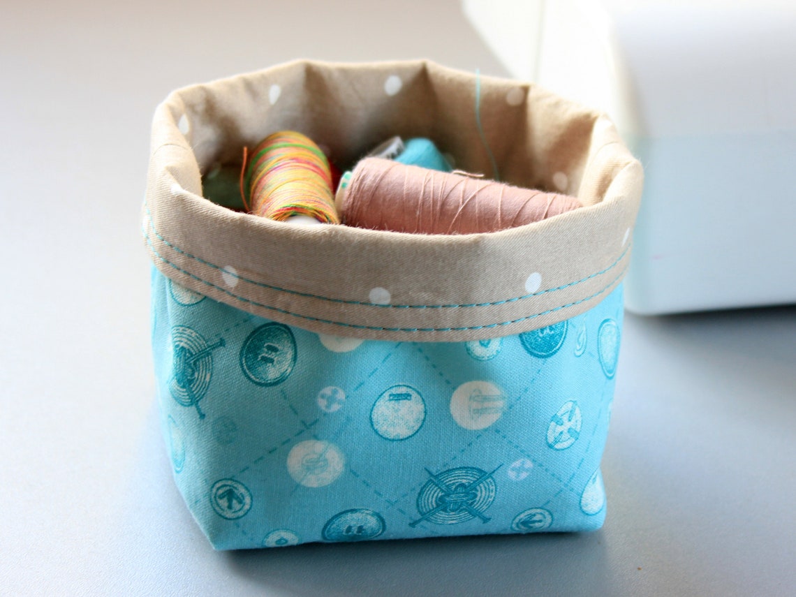 Reversible Fabric Basket PDF Sewing Pattern DIY Fabric - Etsy