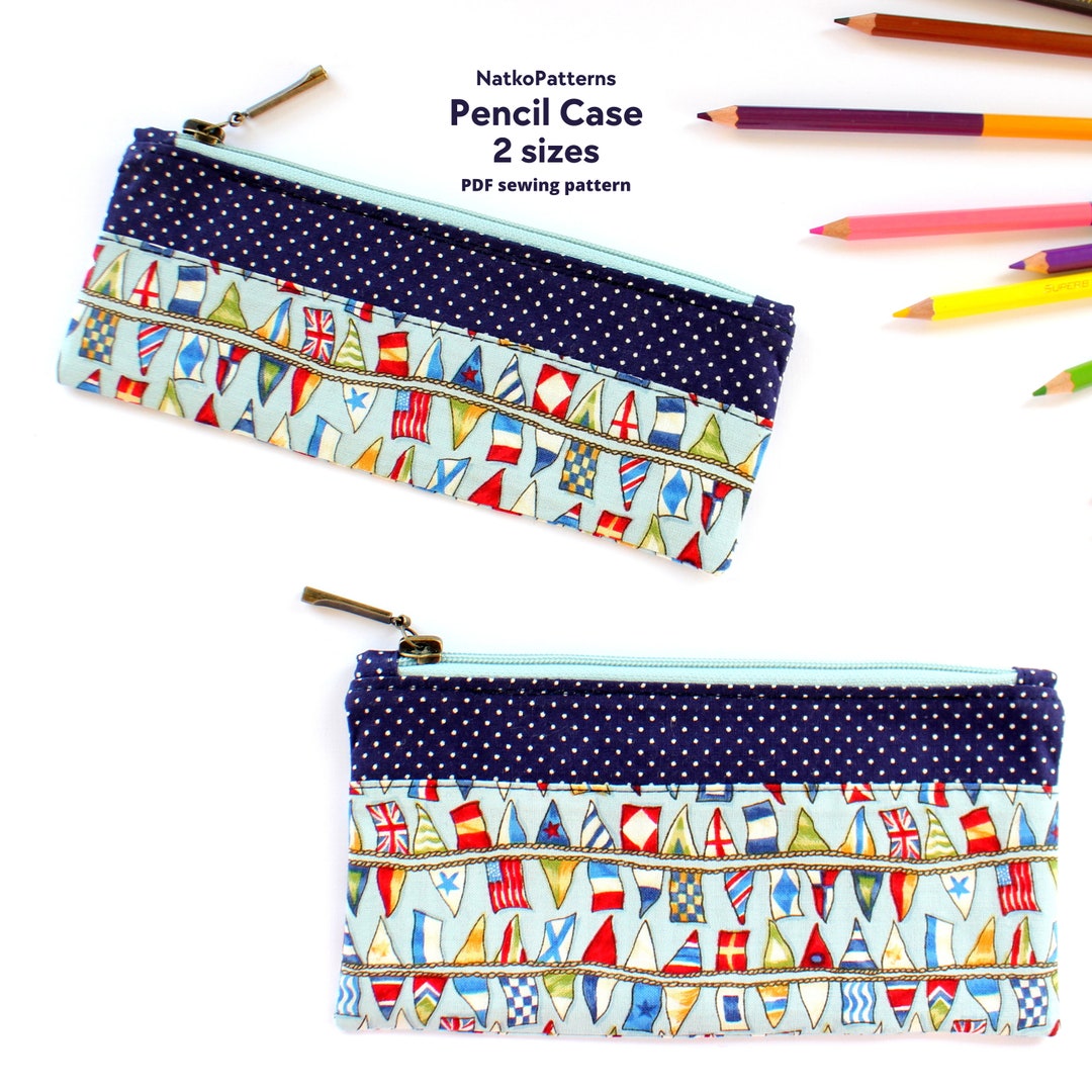 Pencil Case PDF Sewing Pattern, DIY Pencil Case, Easy Sewing Tutorial ...