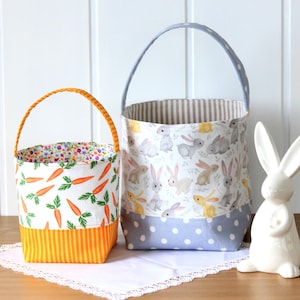 Easter Basket PDF Pattern – Reversible Basket in 3 Sizes, DIY Easter Bag, Beginner Sewing ...