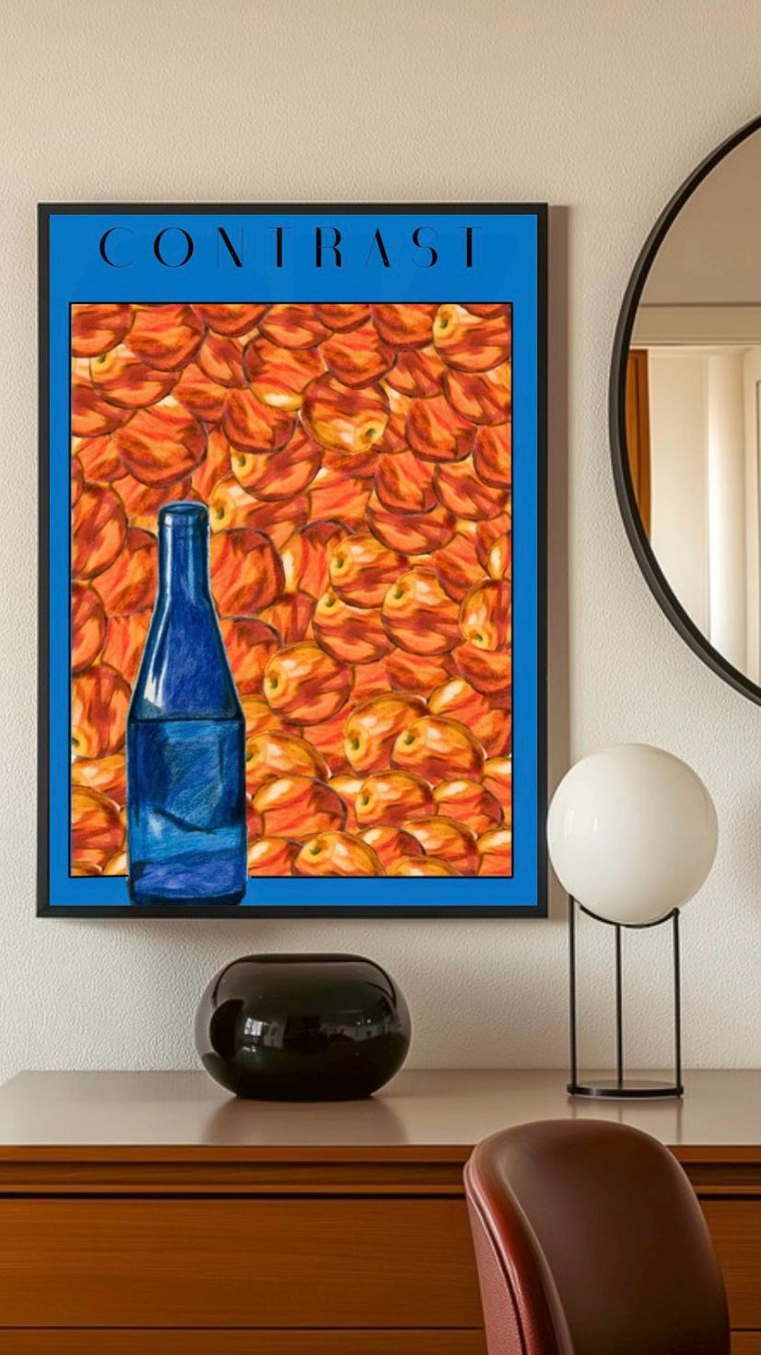 CONTRAST- Hand-drawn Digital Poster - Etsy