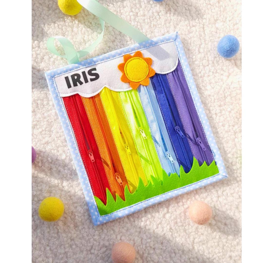 Montessori Buckle Zipper Toy - Activity Busy Board for Toddlers for ...