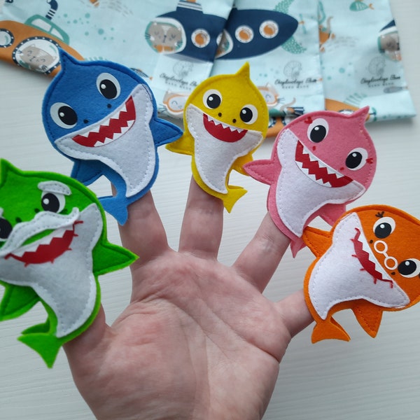 Shark Finger Puppet - Etsy