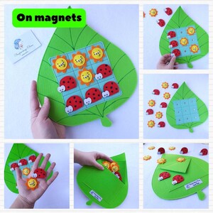 Felt Tic Tac Toe Game, Educational Felt Games for Children With Velcro ...