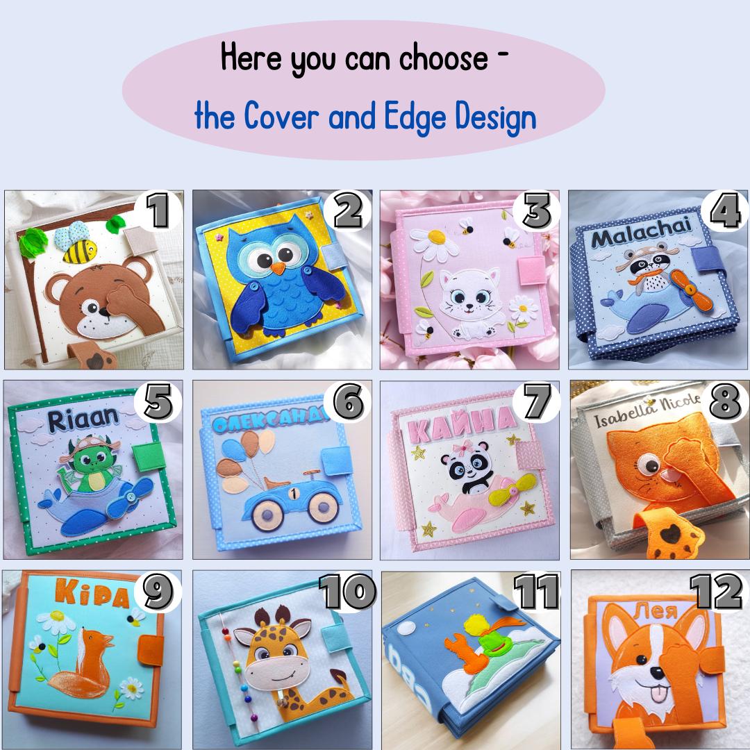 Quiet Book Toddler - Custom Busy Book 8"×8"(20х20cm) Personalized ...