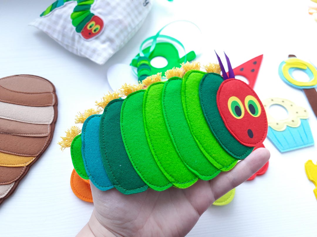 The Very Hungry Caterpillar Felt Story Set for Toddlers, Felt Buttoning ...