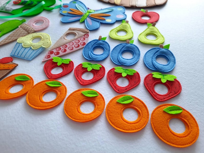 The Very Hungry Caterpillar Felt Story Set With Felt Food for Toddlers ...