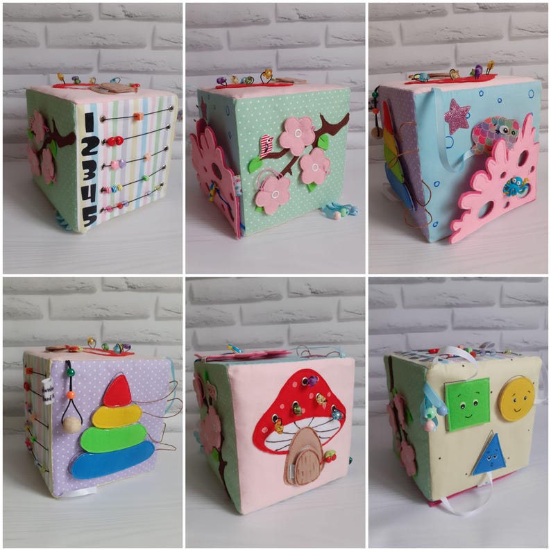 Sensory Cube – Soft Cloth Baby Block, Educational Travel Toy - Etsy