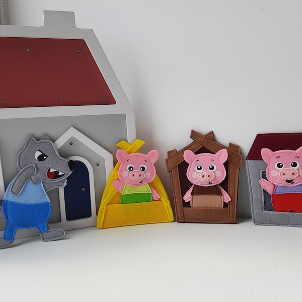 Wolf Finger Puppet - Etsy