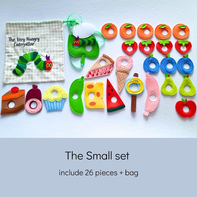 The Very Hungry Caterpillar Felt Story Set With Felt Food for Toddlers ...