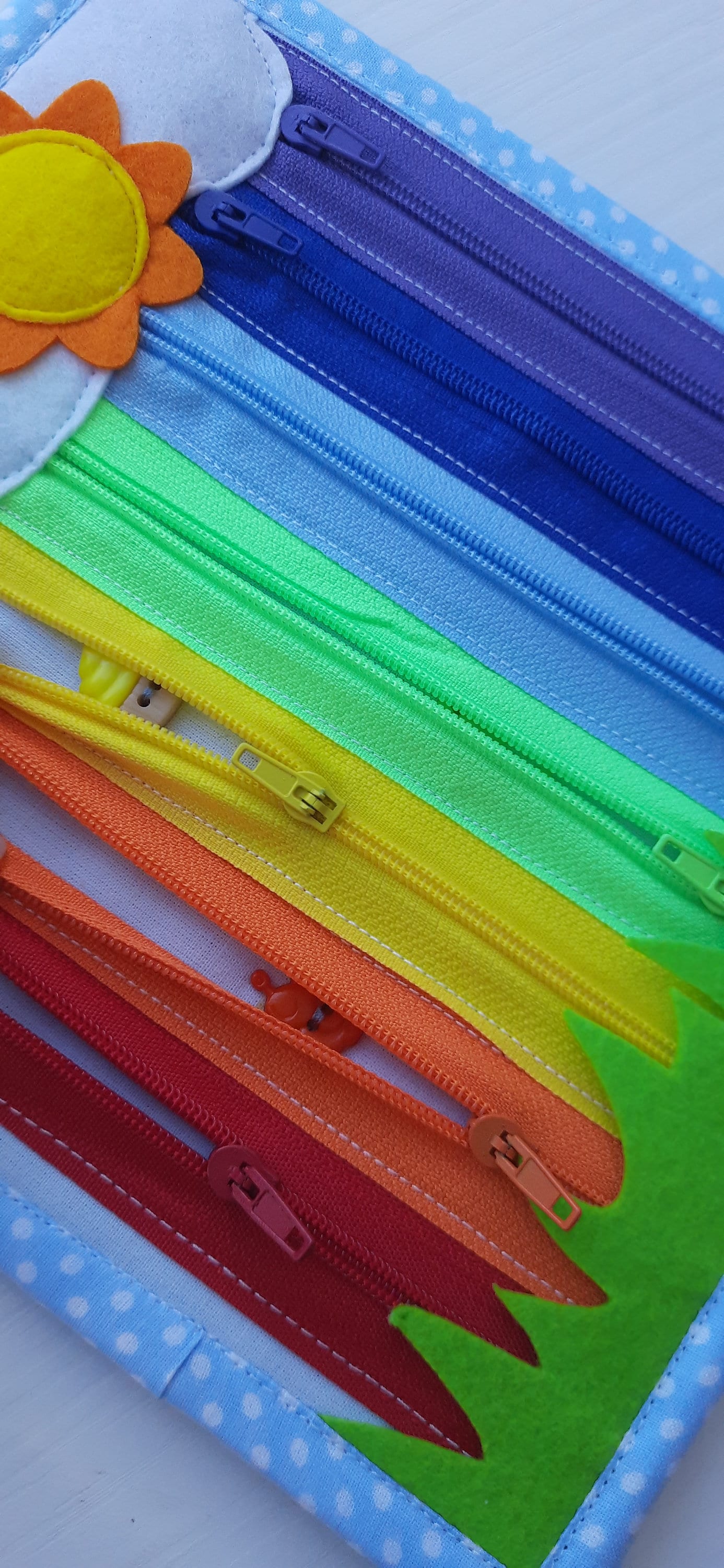 Montessori Buckle Zipper Toy - Activity Busy Board for Toddlers for ...