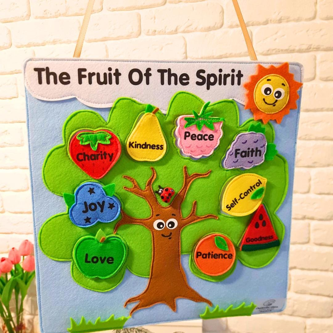 Fruit of the Spirit Busy Board 30cm (11.81" In) - Scripture Game for ...