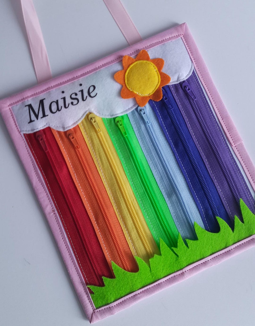 Personalized Zipper Toy for Baby - Montessori Comprehension - Toddler ...