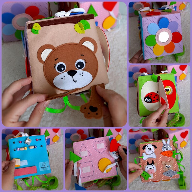 Sensory Cube – Soft Cloth Baby Block, Educational Travel Toy - Etsy