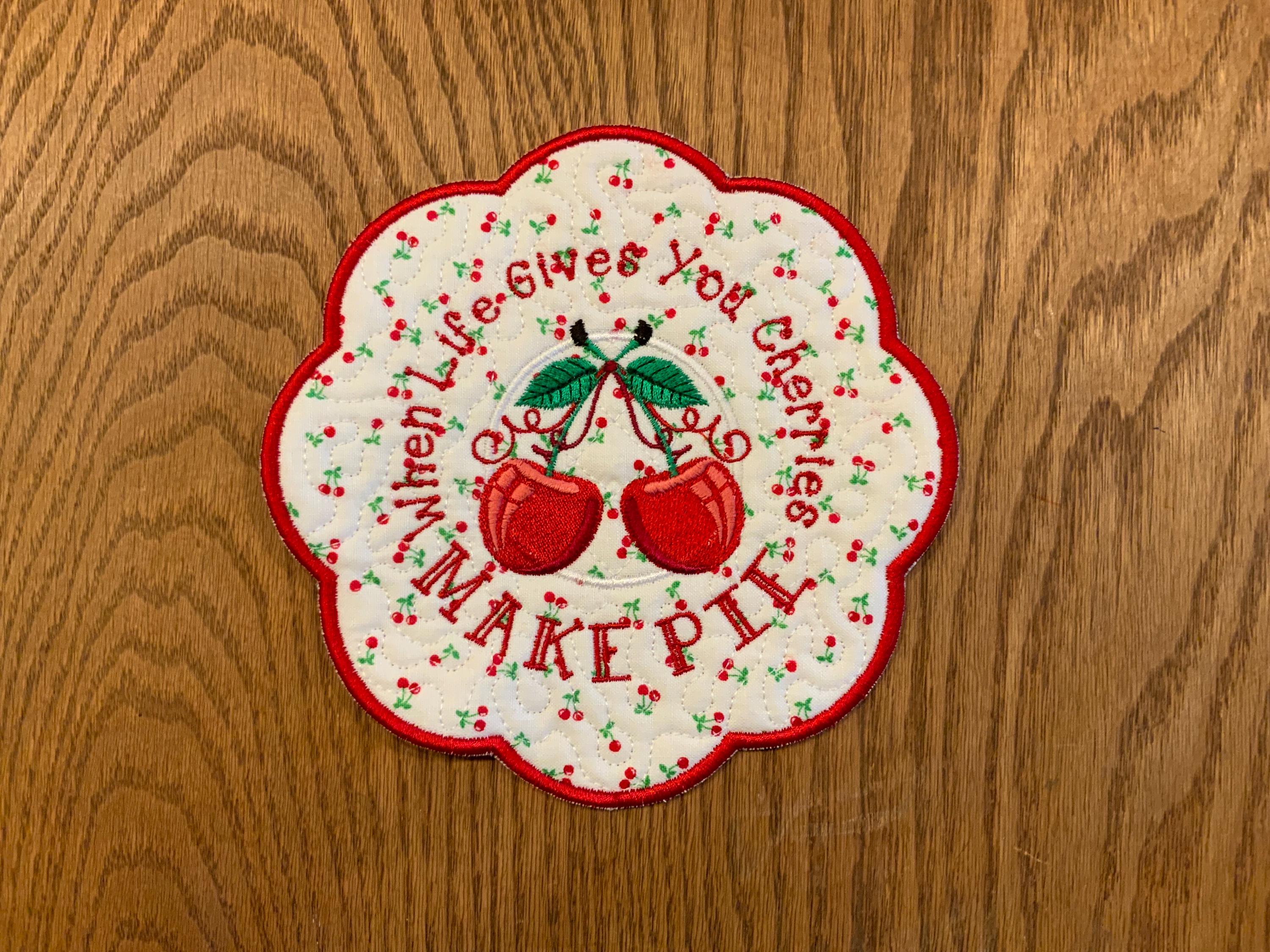Sweet Cherries—reversible Candle Mat or Mug Rug - Etsy