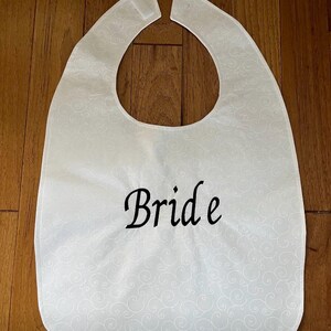 Wedding Reception Bibs for the Bride and Groom - Etsy