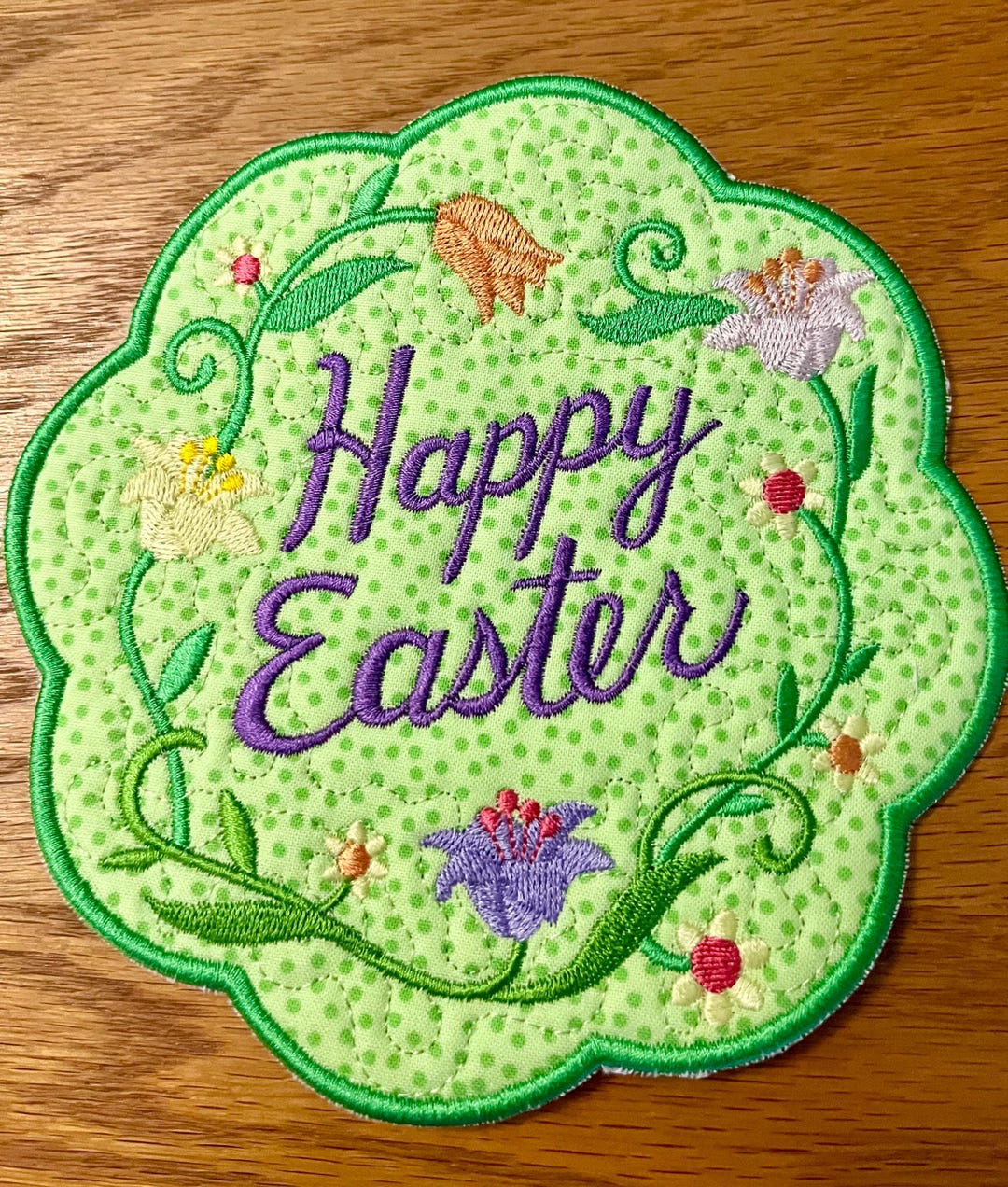 Reversible Happy Easter Candle Mat: 6-inch Spring Decor - Etsy