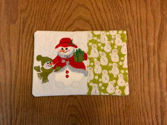 Mama Snowman and Child - Etsy