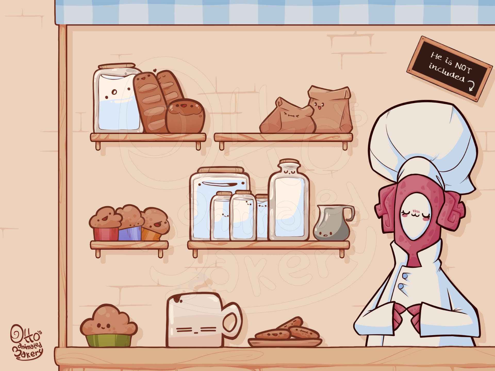 Cute Bakery Stream Decoration Pack Otto's Animated - Etsy