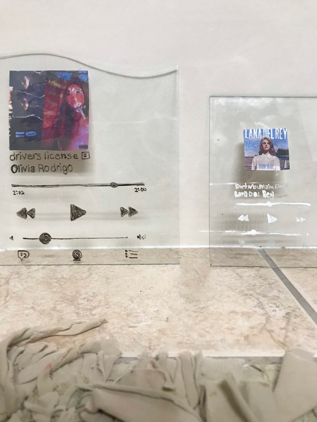 Personalized Glass Song | Glass Album Cover | Transparent Song - Etsy