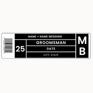 Groomsmen Proposal Shoe Box Labels • Bridesmaid, Groomsman Proposal ...