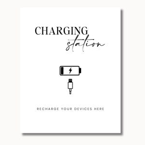 Charging Station Sign • Wedding Charging Station • Power Bar Phone ...