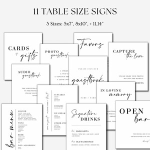 Wedding Sign Bundle Modern Wedding Signs Minimalist Wedding Signs ...