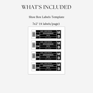 Groomsmen Proposal Shoe Box Labels Bridesmaid Groomsman Proposal ...