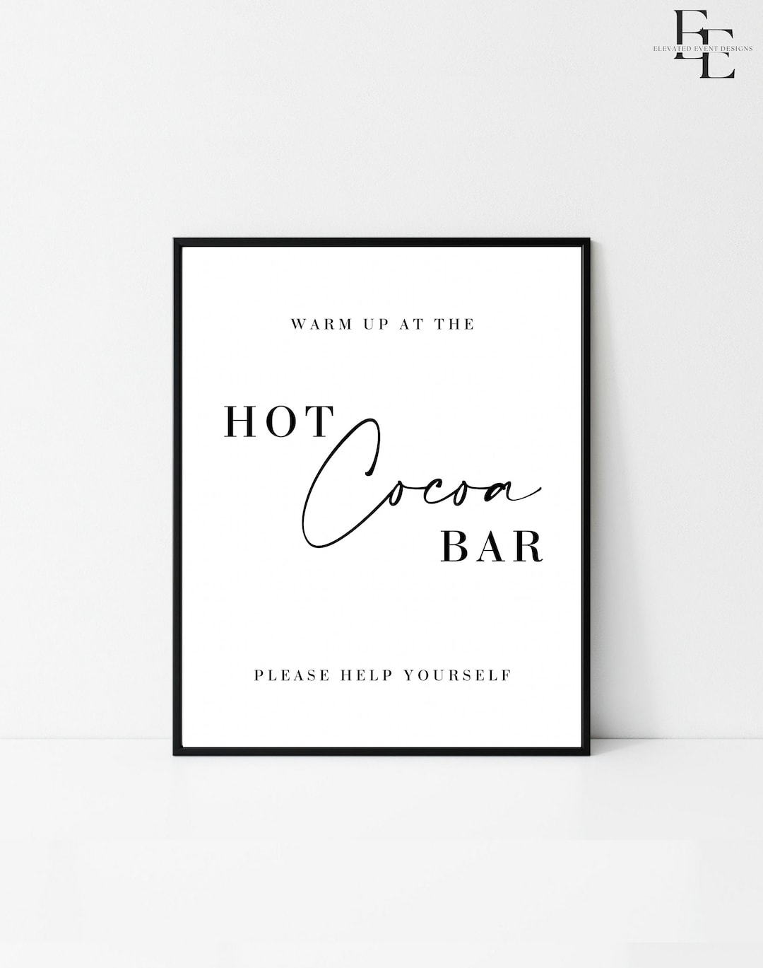 Hot Cocoa Bar Sign Hot Cocolate Bar Sign Wedding Hot Cocoa Bar Sign ...