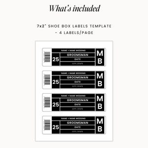 Groomsmen Proposal Shoe Box Labels • Bridesmaid, Groomsman Proposal ...