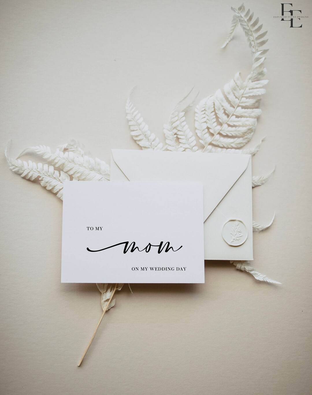 Mom Wedding Card Mother of the Bride Gift to My Mom on My Wedding Day ...