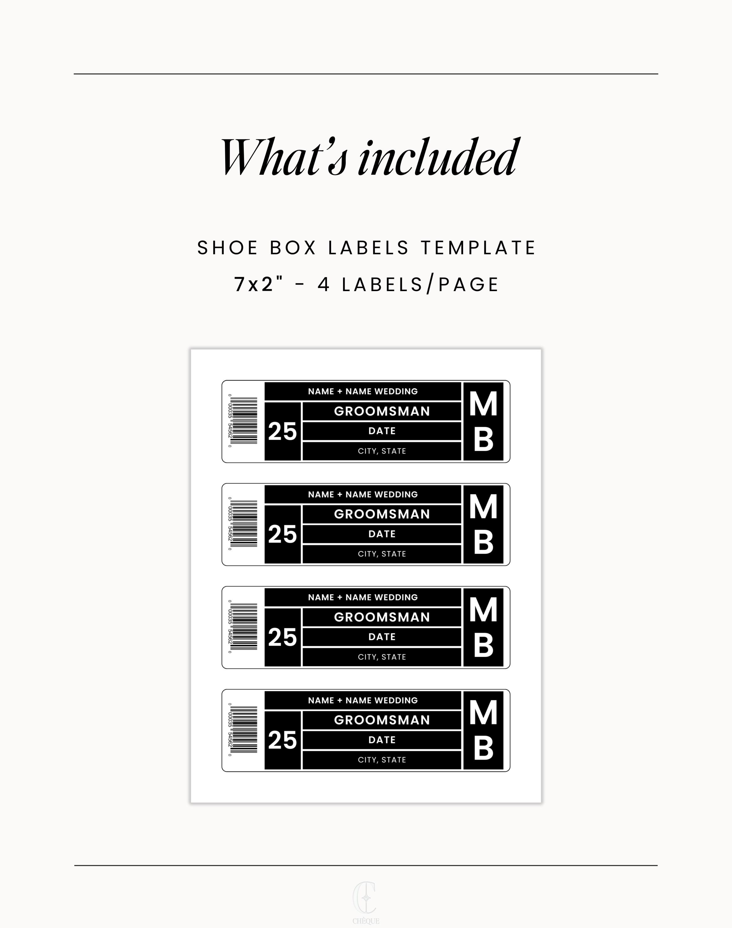 Groomsmen Proposal Shoe Box Labels • Bridesmaid, Groomsman Proposal ...