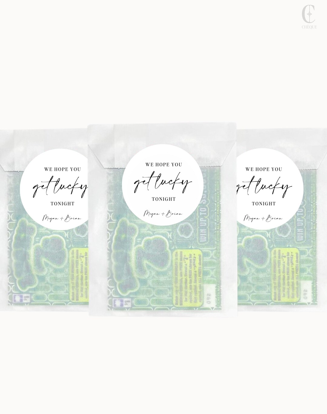 Lottery Ticket Favor Sticker • Wedding Lotto Ticket Favors • Scratch ...