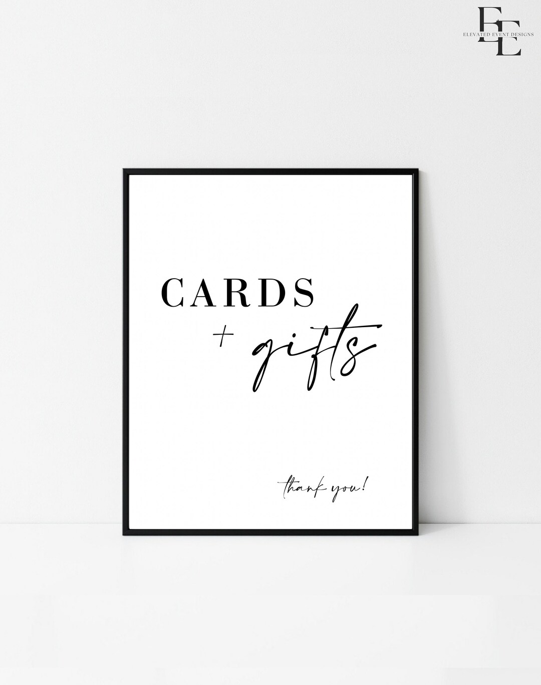 Cards and Gifts Sign Modern Wedding Cards Table Sign Minimalist Wedding ...