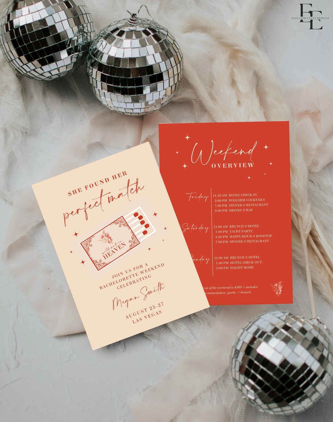 Perfect Match Bachelorette Invitation Itinerary She Found Her Perfect ...