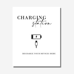 Charging Station Sign Wedding Charging Station Power Bar Phone Charging ...